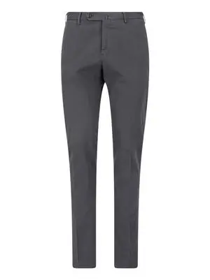 PT TORINO Slim Fit Tailored Trousers - Grey