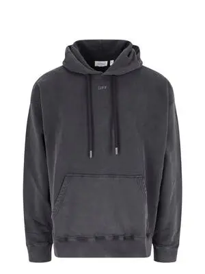 Off-White Oversized Cotton Hoodie - Black
