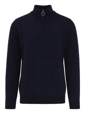 Barbour Half-zip Wool Sweater - Navy