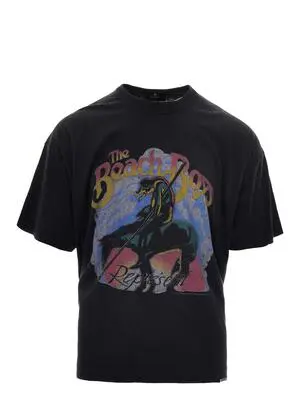 REPRESENT Graphic Print Crewneck T-shirt - Stained Black
