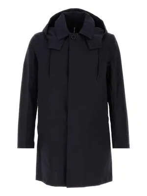 Mackintosh Cambridge Raincoat In Cotton - Blue
