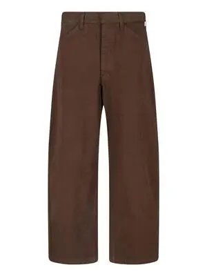 LEMAIRE LEMAIRE Wide-Leg Cotton Twill Trousers