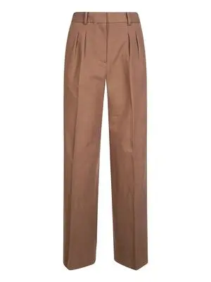 CIRCOLO 1901 Pin-tuck Tailored Pants - Marrone