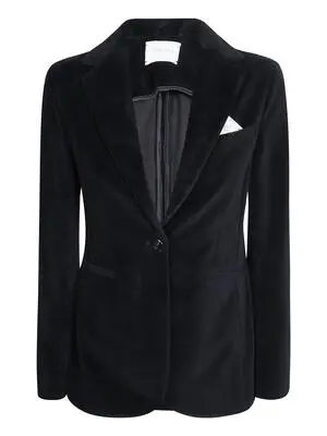 CIRCOLO 1901 Slim Smooth Velvet Blazer - Nero