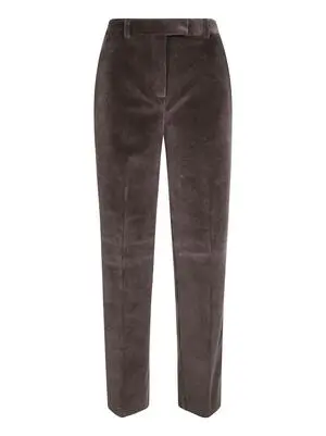 CIRCOLO 1901 Straight Fit Velvet Trousers - Marrone