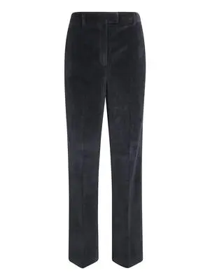 CIRCOLO 1901 Straight-leg Smooth Velvet Pants - Nero