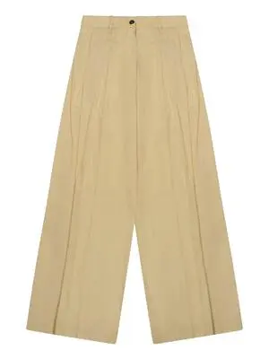 NINE:INTHE:MORNING Cotton Blend Tailored Trousers - Yellow