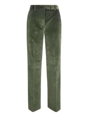 CIRCOLO 1901 Straight-leg Velvet Pants - Verde