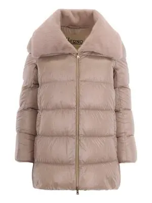 HERNO HERNO Puffer Coat With Oversized Faux Fur Collar