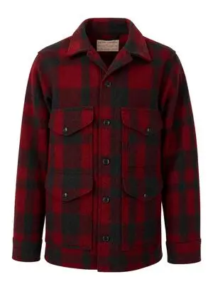 Filson Mackinaw Wool Plaid Short Jacket - Red