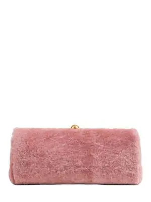BY MALENE BIRGER Ellon Shearling Bag - Rose Dust