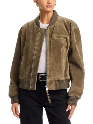 ARMA Arma Gritty Suede Bomber Jacket