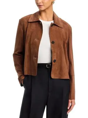 ARMA Emy Suede Leather Jacket - Saddle