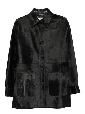 ALYSI Alysi Leather Overshirt