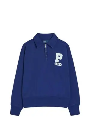 Polo Ralph Lauren Cropped Logo Print Sweatshirt - Blue