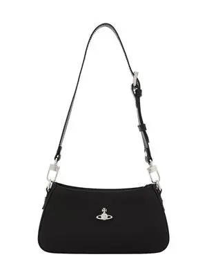 VIVIENNE WESTWOOD Tasha Twill Shoulder Bag - Black