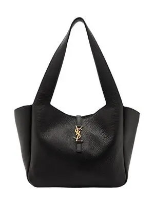 Saint Laurent Bea Grained Leather Tote Bag - Black