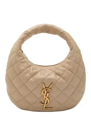 Saint Laurent Icare Mini Quilted Leather Top Handle Bag - Beige