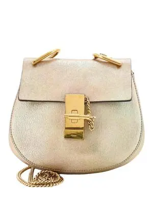 Chloé Chloé Drew Leather Mini Crossbody Bag Gold