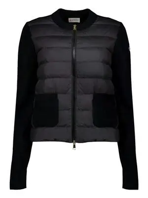 MONCLER Moncler Wool Padded Zip-Up Cardigan