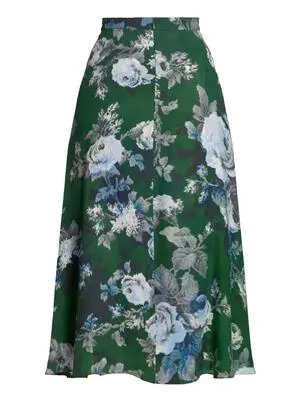 ERDEM ERDEM Floral Print Draped A-Line Skirt