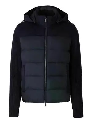 MOORER Moorer Hooded Padded Jacket With Knitted Sleeves