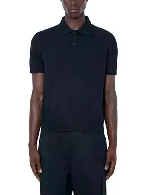 MONCLER Logo Cotton Knit Polo