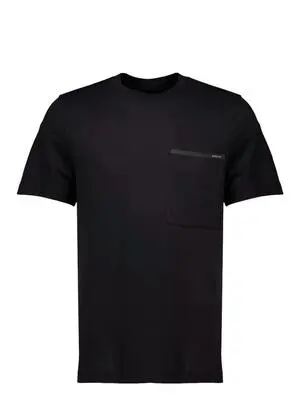 Moncler Cotton-jersey T-shirt With Chest Pocket - Black