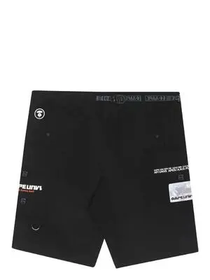 AAPE BY *A BATHING APE Moonface Belted Cargo Shorts - Black