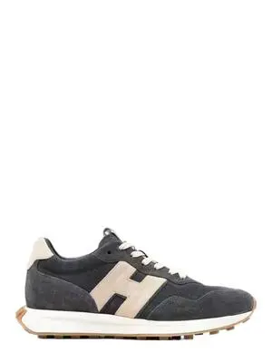 Hogan Panelled Logo Patch Sneakers - Grey