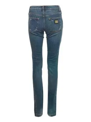 DOLCE & GABBANA Dolce & Gabbana Distressed Slim-Fit Jeans