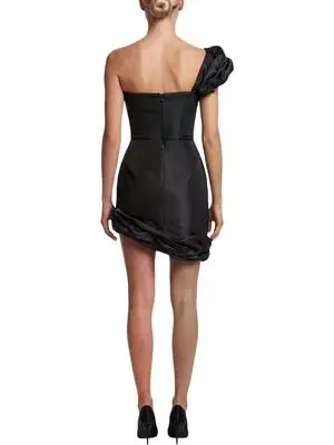 POST MERIDIEM Wave Detail Mini Skirt - Black