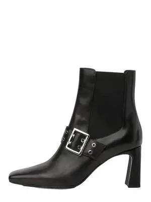 Karl Lagerfeld Chelsea Buckle Boots - Black