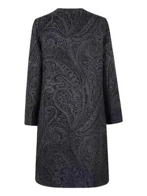 Etro Reversible Paisley-print Coat - Black