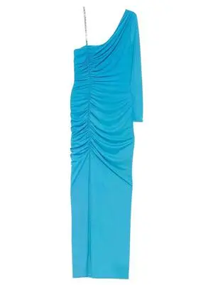 ALESSANDRO LEGORA One-shoulder Crystal Embellished Maxi Dress - Blue
