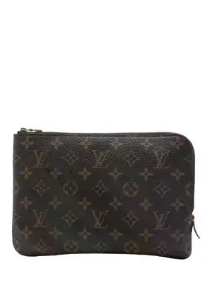 LOUIS VUITTON 2018 Monogram Etui Voyageur Pm Clutch Bag - Brown