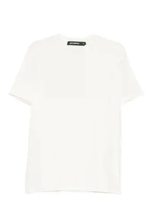 Karl Lagerfeld Logo-print Crew-neck T-shirt - Neutrals