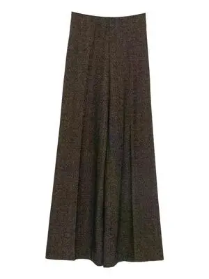 Harris Wharf London Herringbone Elasticated Waist Trousers - Brown