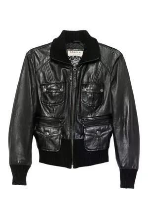 A.N.G.E.L.O. VINTAGE CULT 2000s Ribbed-trim Jacket - Black