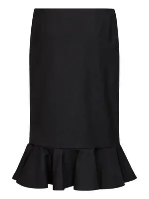 Giuseppe Di Morabito Ruffled Hem Midi Skirt - Black