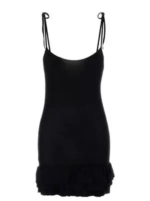 Gimaguas Bianca Ruffled Mini Dress - Black
