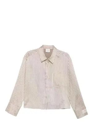 ALYSI Vertical Stripe Shirt - Neutrals