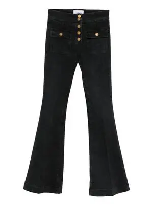 Seafarer Denim Flared Button-up Jeans - Black