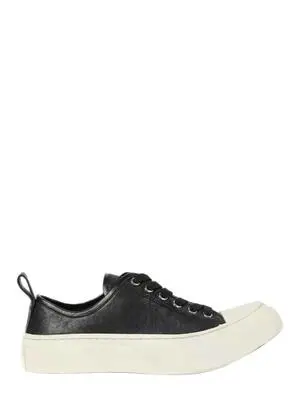 ANN DEMEULEMEESTER Grained Calf Leather Sneakers - Black