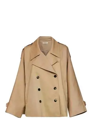 CO Co Double-Breasted Kimono-Sleeve Cotton Jacket
