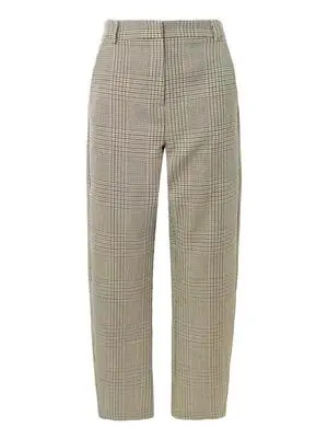 VIOLANTE NESSI Houndstooth Wool Trousers - Neutrals