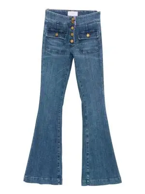 Seafarer Button-fastening Flared-leg Jeans - Blue