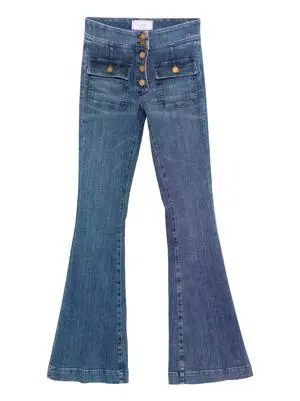 Seafarer Button-fastening Flared-leg Jeans - Blue