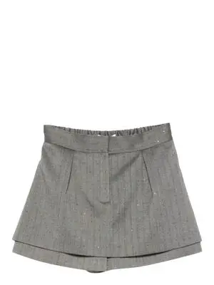 MAJE Maje Striped Pleated Shorts