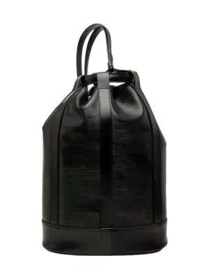 LOUIS VUITTON Louis Vuitton Epi Randonnee PM Backpack Black